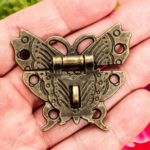 1 or 4 Ancient Butterfly Latches Bronze Hasp Metal Lock | Etsy
