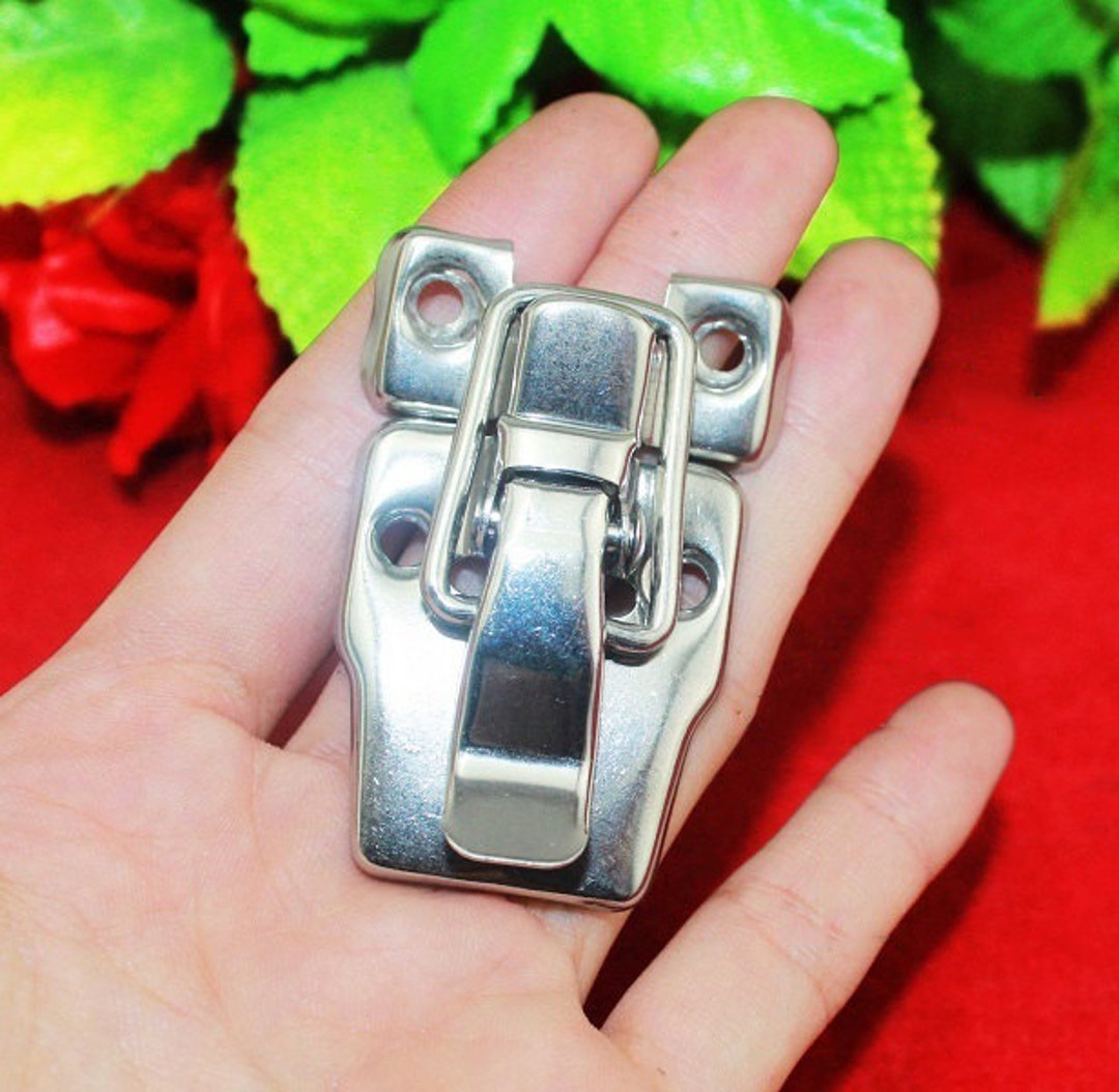 4 Duckbilled White Hasp Steel Catch Latches Wooden Box Buckle Clasp ...