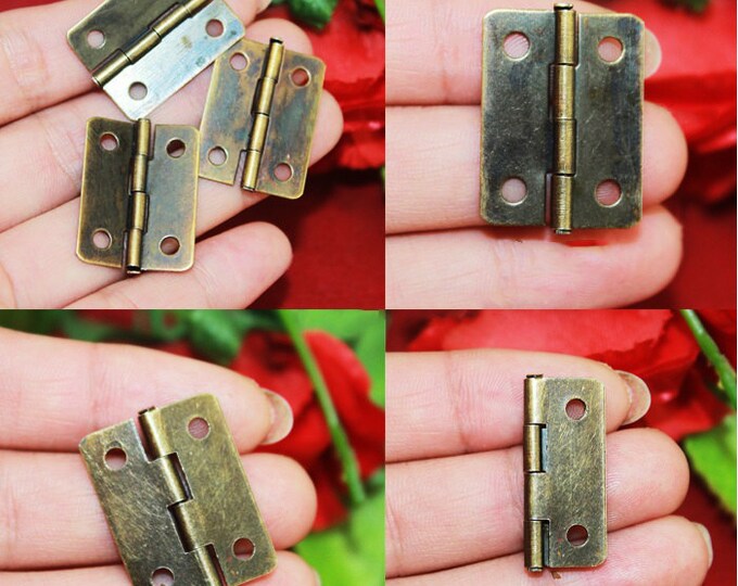 4 Crown Head Hinges Bronze Iron Box Chest Imperial Butt | Etsy