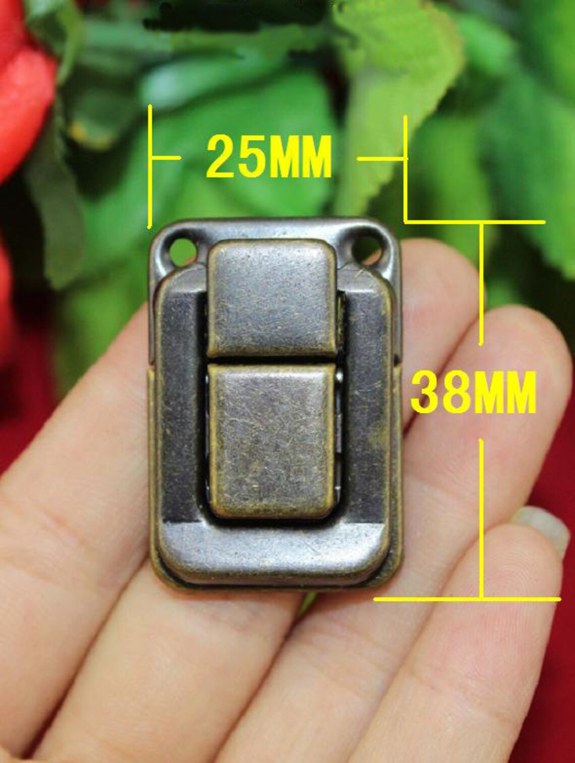 4 Flat Bag Latches Vintage Box Bronze Hasp Iron Lock Catch - Etsy