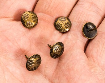 20 Black Round Tacks Upholstery Shiny Iron Nail Decor Sofa - Etsy