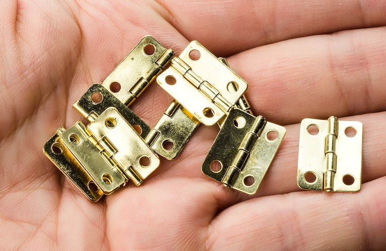 20 Mini Hidden Hinges Rounded Edge Iron Box Chest 180 Degree - Etsy UK