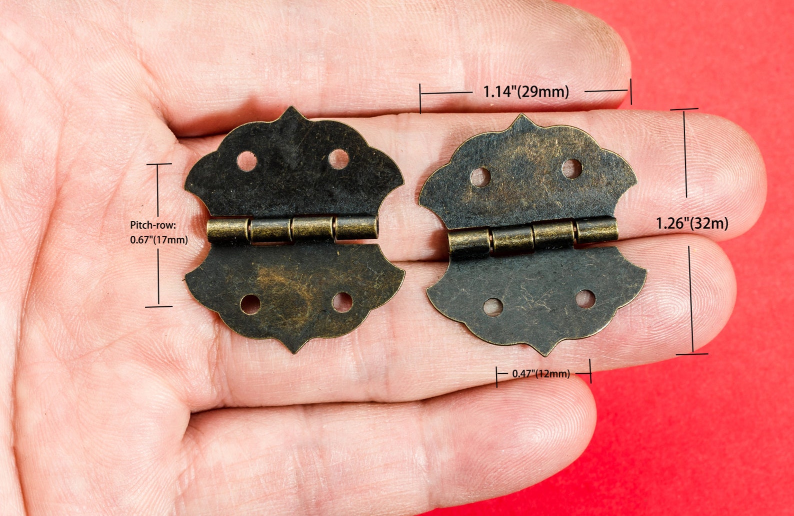 20 Retro Flower Edge Hinges Bronze Iron Box Chest 90 Degree - Etsy