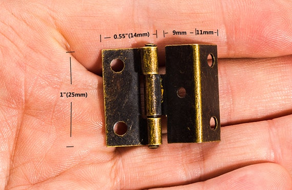 8 Three-ply Butt Small Antique Fold Hinges Iron Bronze 5 | Etsy