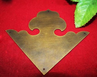 4 Triangle Bat Corners Vintage Brass Accent Trim Woodwork - Etsy