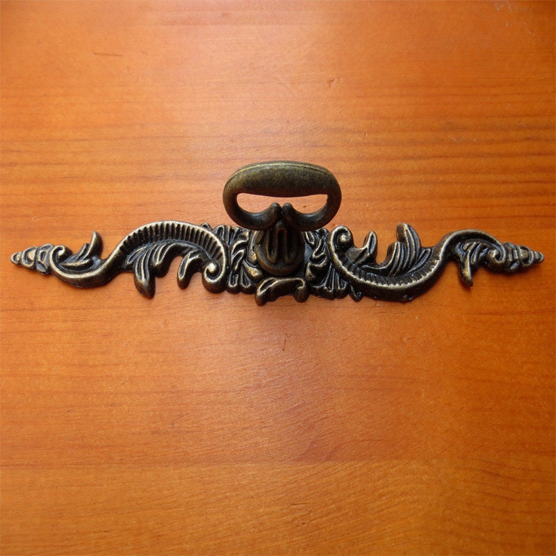 Dragon Pull Knobs Vintage Metal Old Style Drawer Long Pulls | Etsy