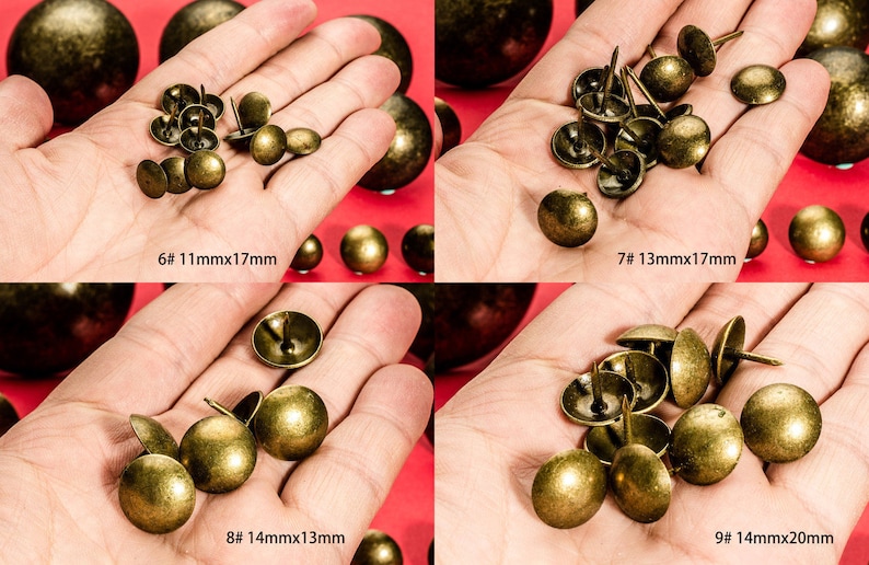 Retro Bronze Nails Vintage Round Head Finish Upholstery Iron | Etsy