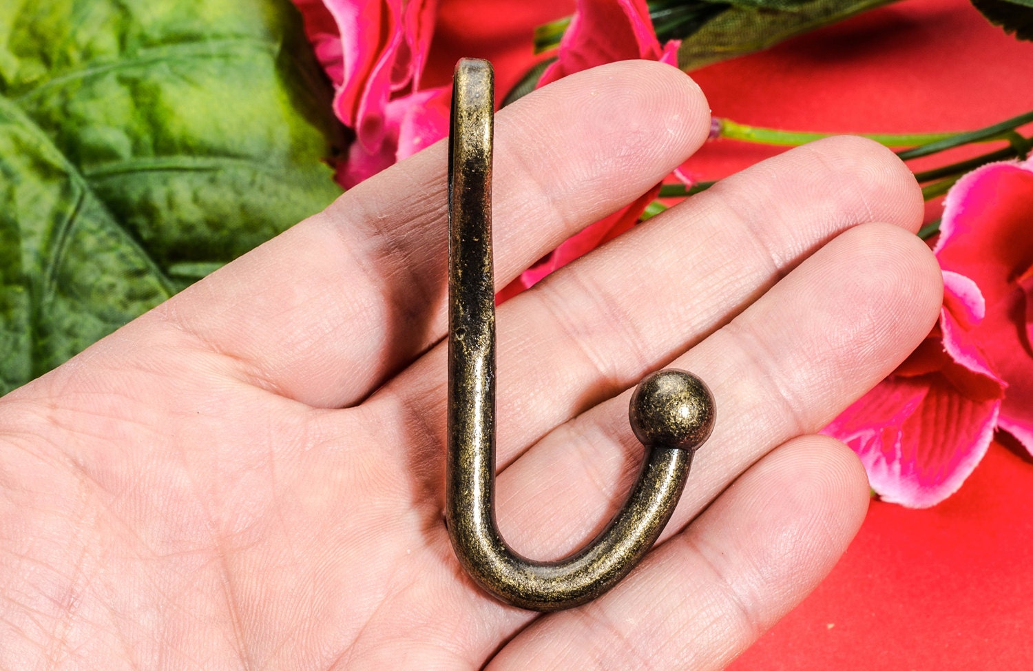 1 or 4 Prong Robe Hooks Metal Bronze Antique Style Standing | Etsy