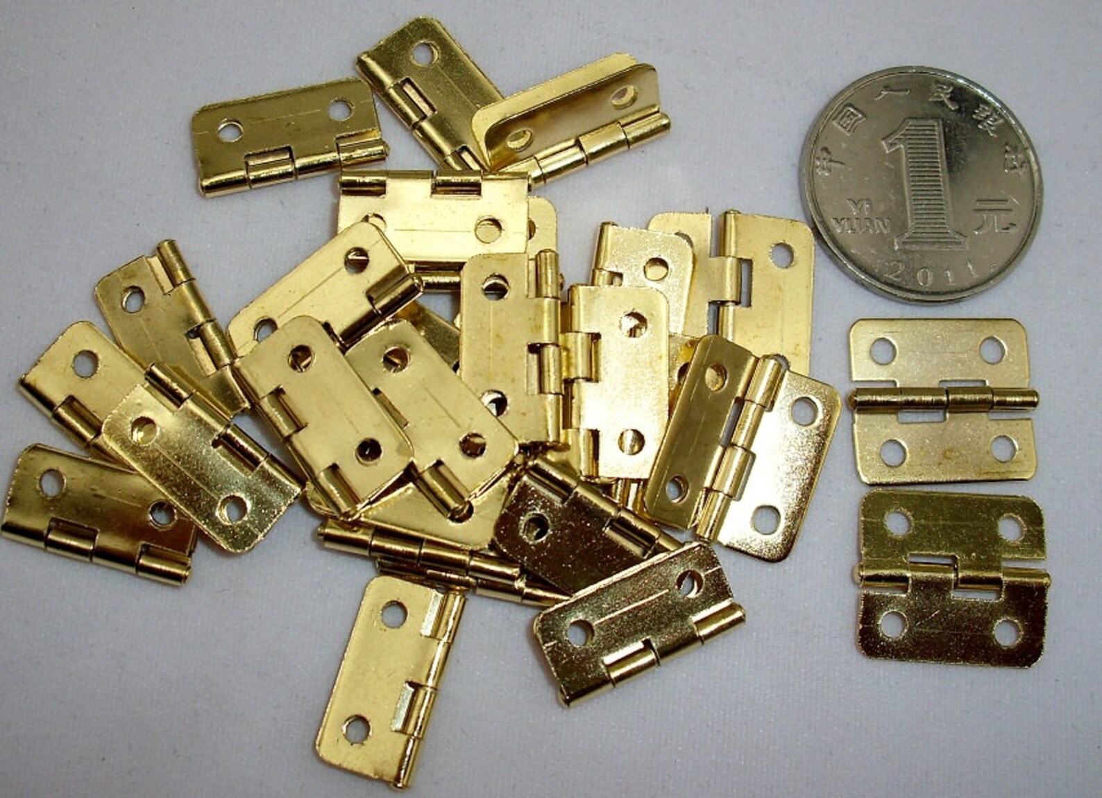 20 yellow hinges round edge iron small hinges wooden cigar | Etsy