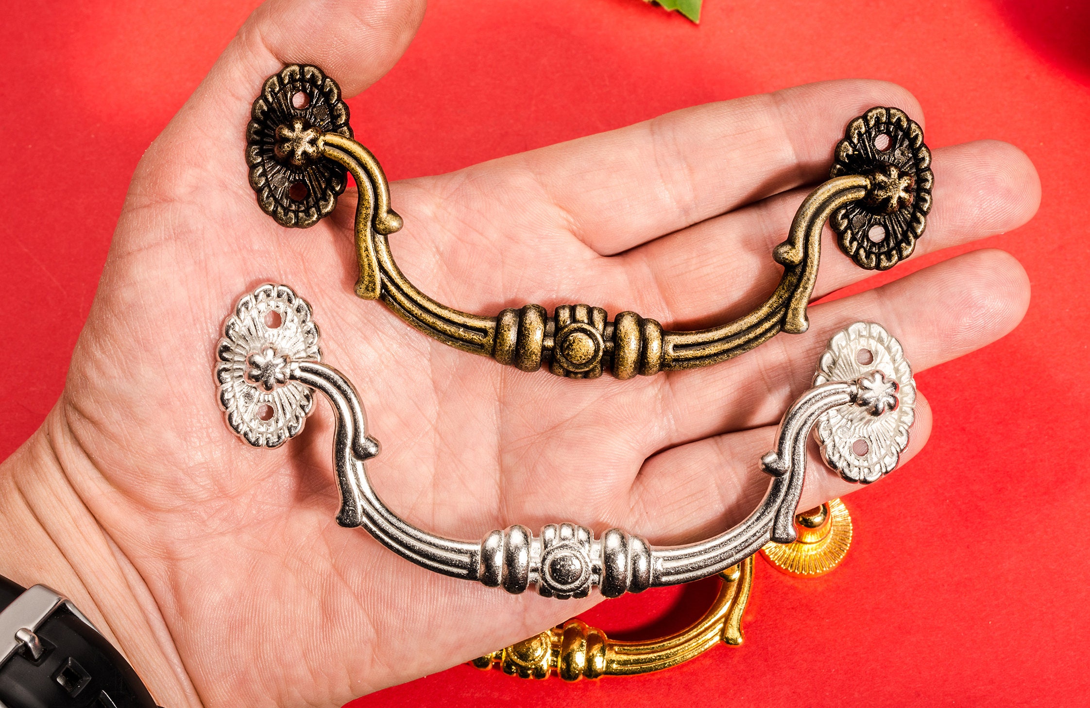 Vintage Drop Pulls Storage Box Long Handle Jewelry Wooden | Etsy