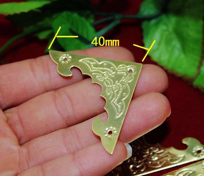 4 or 20 Triangle Yellow Corners Paster Iron Accent Trim | Etsy