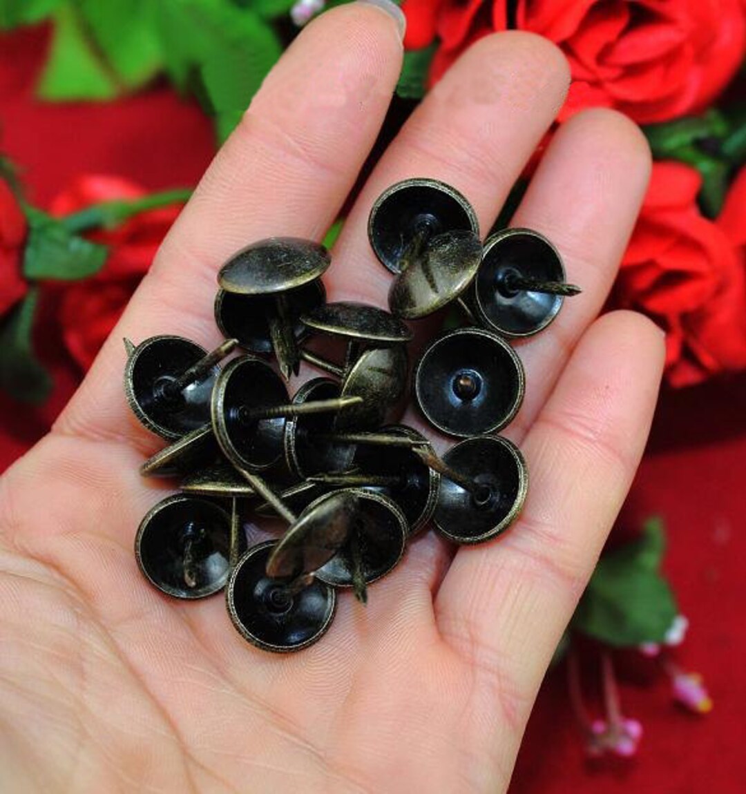 50 or 400 Round Head Tacks Bronze Color Upholstery Vintage - Etsy