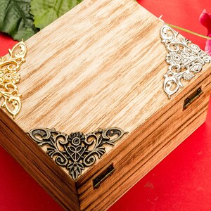 8 Triangle Corner Plates Retro Century Accent Trim Protectors Wooden ...