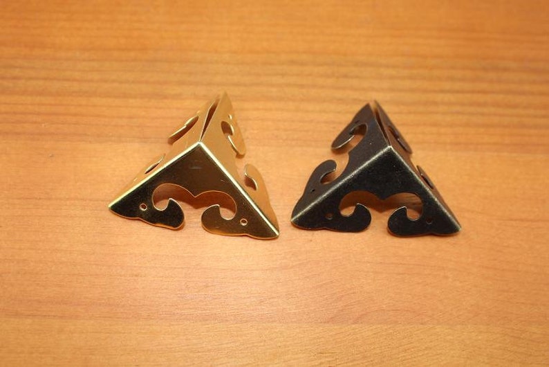 4 Vintage Metal Corners 3 Side Corner Warp Decoration | Etsy
