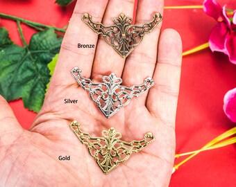 50 Accent Trim Spacers Flower Square Shape Decoration Vintage - Etsy