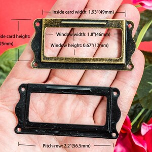 5 or 20 Tags Frames Holder Vintage Iron Drawer Gift Box Tag, Insert ...