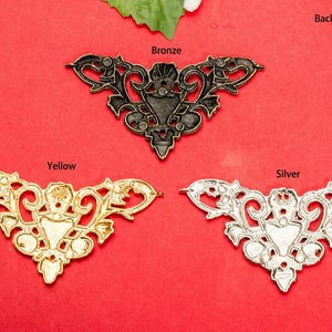 8 Triangle Corner Plates Retro Century Accent Trim Protectors Wooden ...