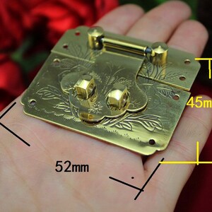 A Set of Latch 52mm Plus Lock 20mm Internal Classical Vintage Gold ...