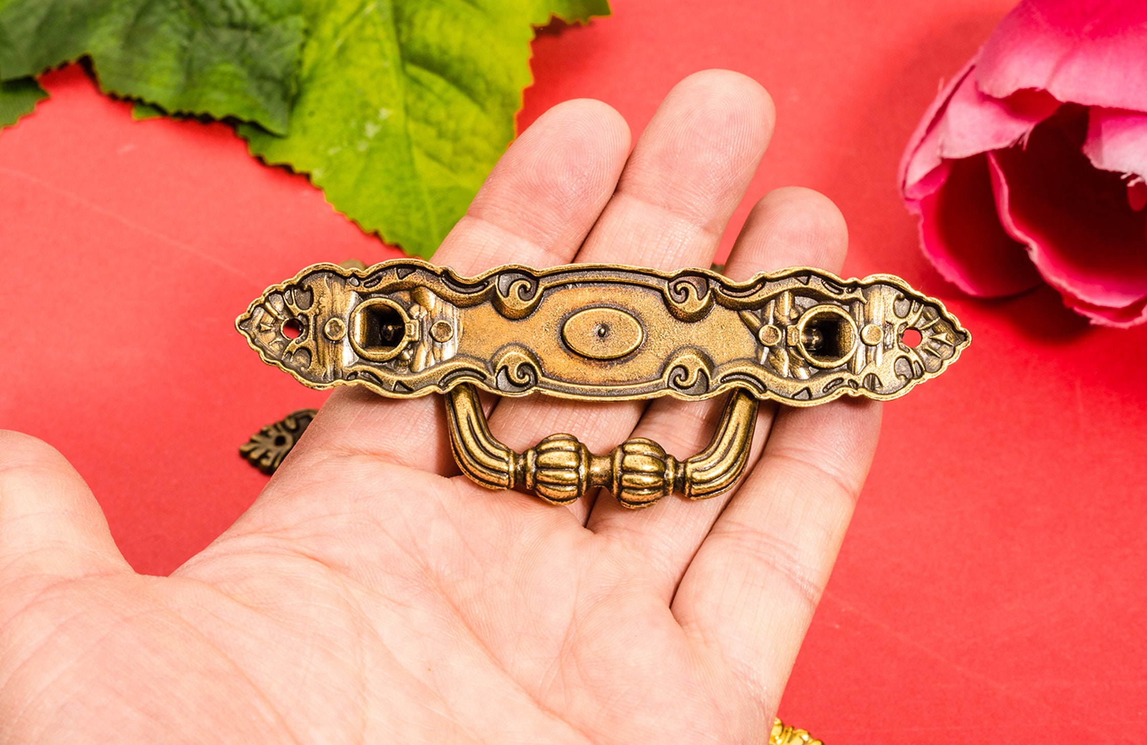 European Style Pulls Vintage Metal Bureau Handle Furniture - Etsy