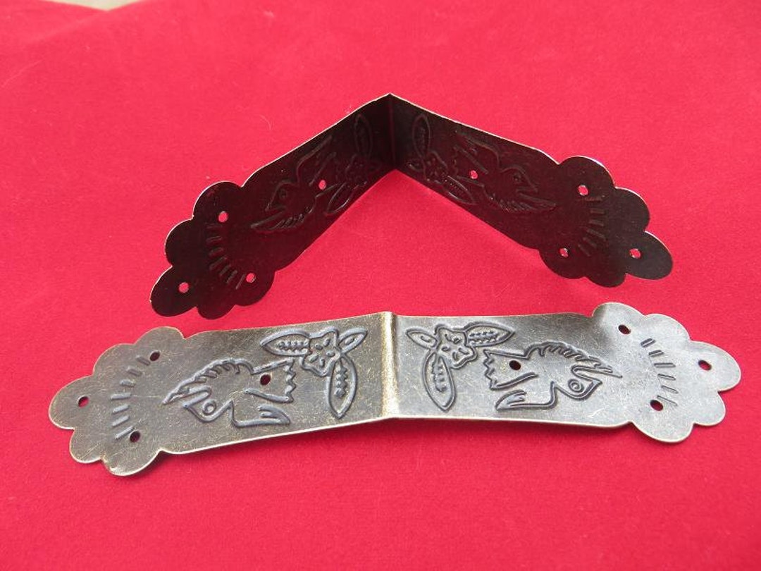 8 Classical L Corners Metal Flower Bird Cover Side, 2 Side Corner Warp ...