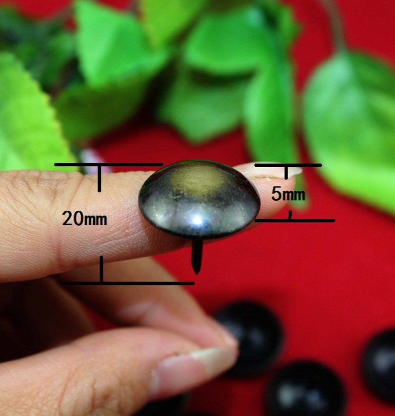 20 Black Tacks Nail Classical Round Head Cat Eye Color | Etsy