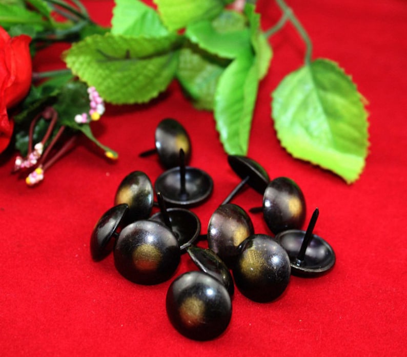 20 Black Tacks Nail Classical Round Head Cat Eye Color - Etsy