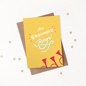 Christmas Card five Gold Rings 12 Days of Christmas Collection - Etsy