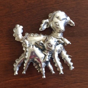 Vintage Sterling Lamb Pin/vintage Mary Had A Little Lamb Pin/sterling ...