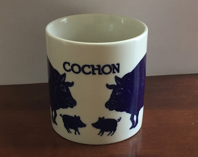 Taylor and Ng Coffee Mug/1979 BLUE COCHON Mug/vintage COCHON 1979 ...