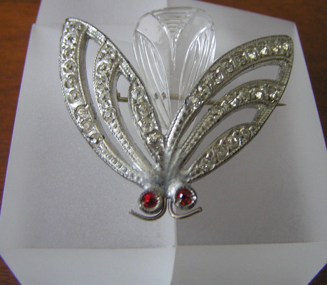 Art Deco Bug Pin/lucite Insect Bug Art Deco Pin Vintage | Etsy