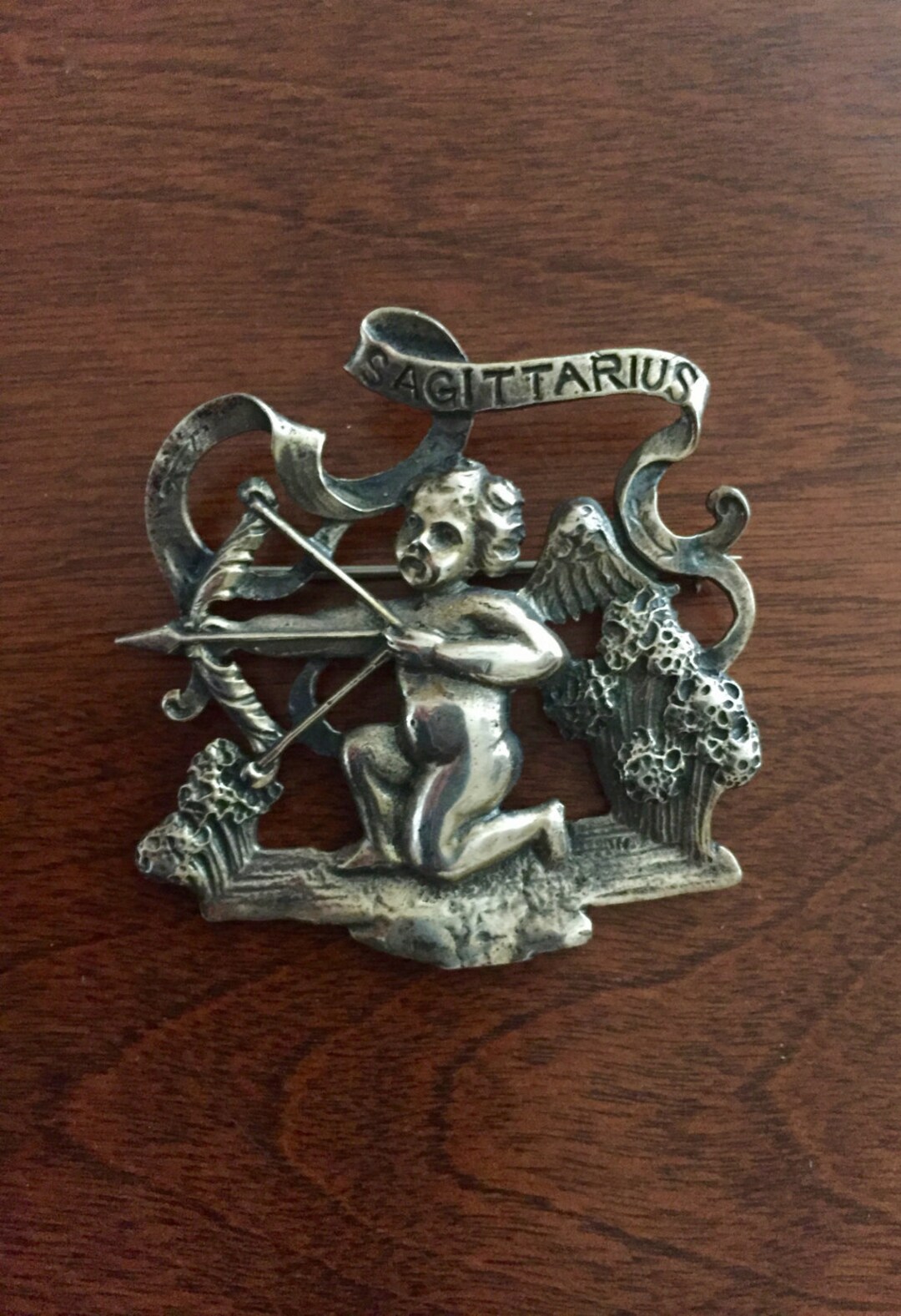 Sterling Zodiac Pin, CINI Sterling Silver Sagittarius Pin, Sagittarius ...