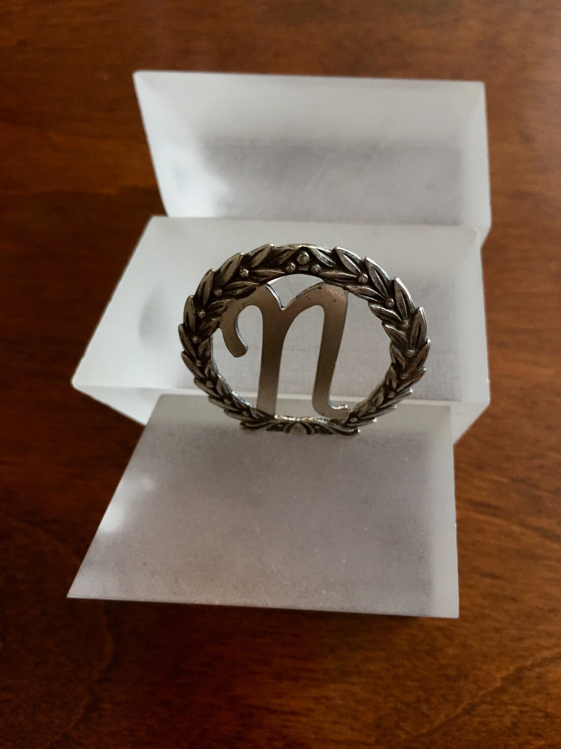 Vintage Monogram Initial N Pin/sterling Silver Initial N Pin/sterling ...