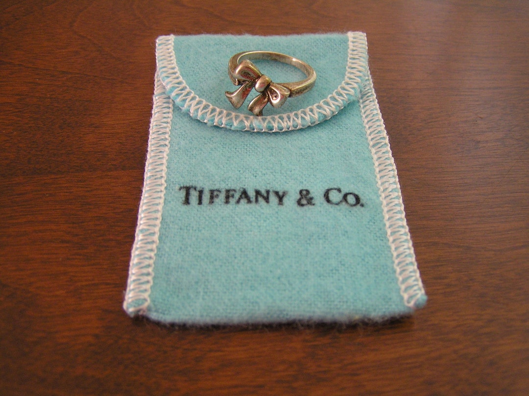 Tiffany & Co Sterling Silver Bow Ribbon Ring/tiffany and Company ...