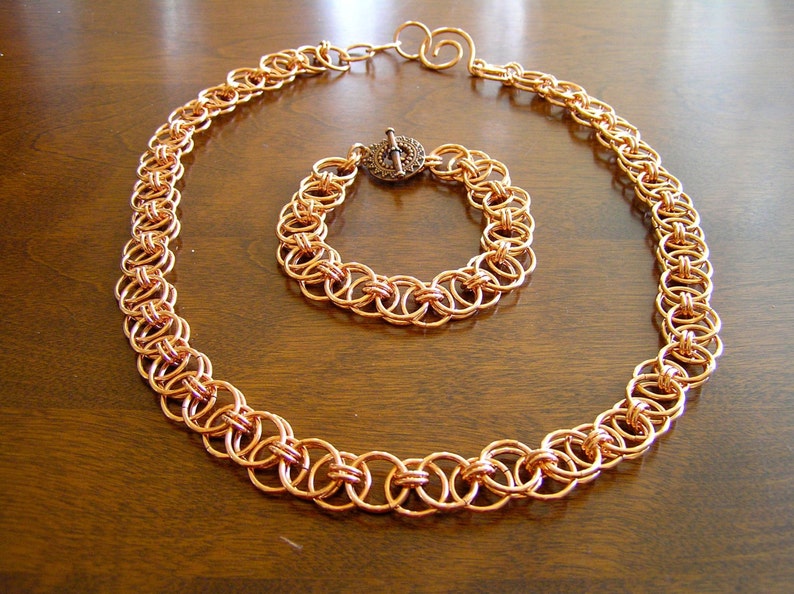 Copper Helm Weave Bracelet Chainmail Solid Copper Helm Weave | Etsy