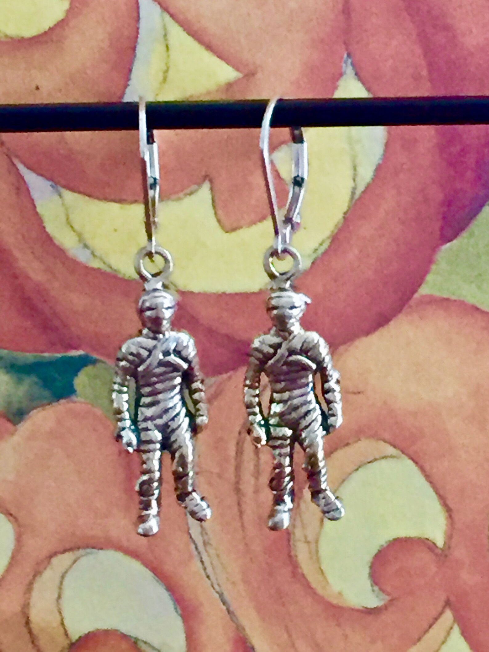 Sterling Silver Mummy Earrings/Sterling Silver Mummy Earrings | Etsy