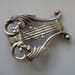 Lang Sterling Silver LYRE HARP Pin/sterling LYRE Pin/sterling Silver ...