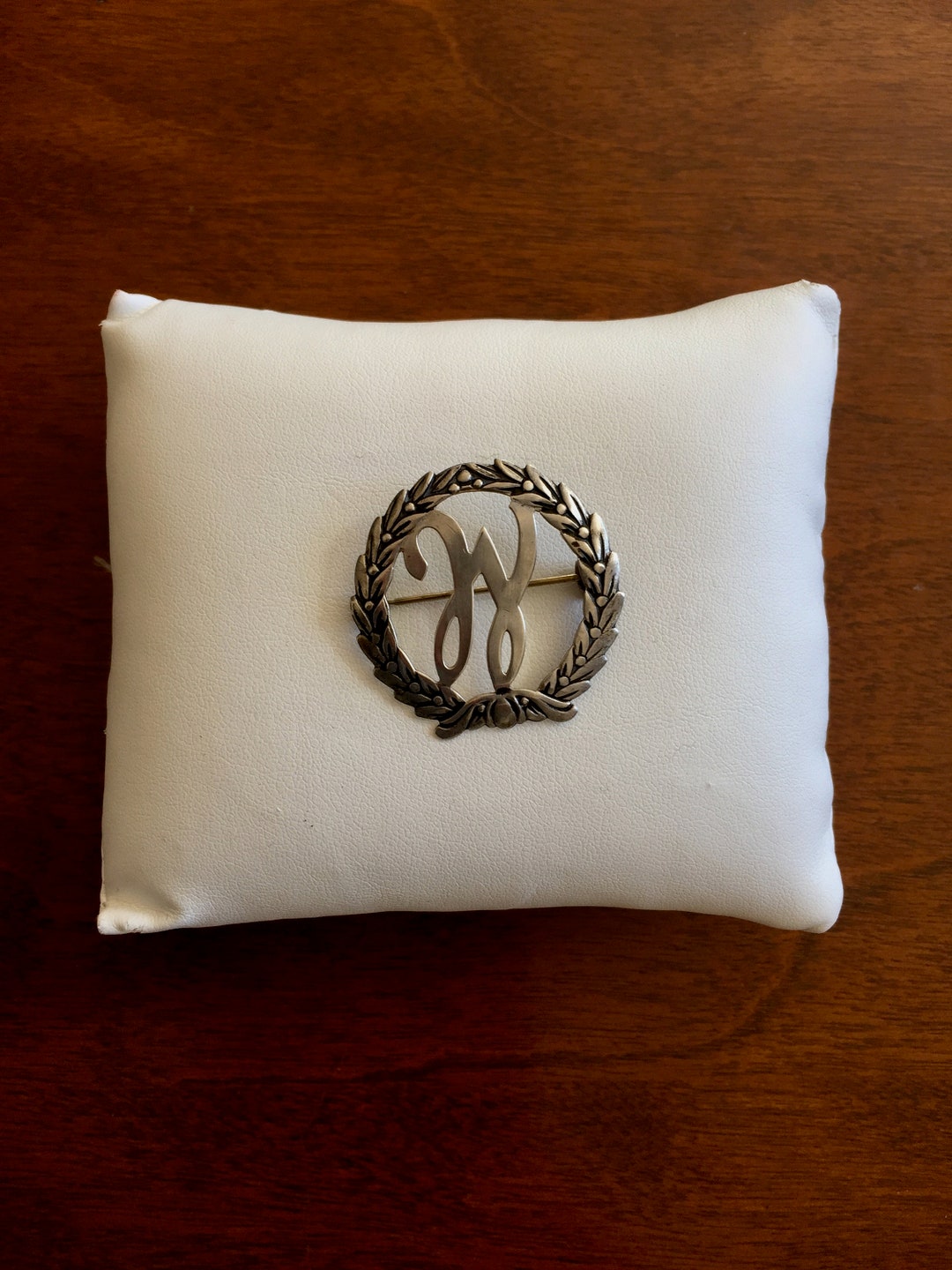 Sterling Silver Initial Pin, Letter W or M,sterling Silver Initial ...