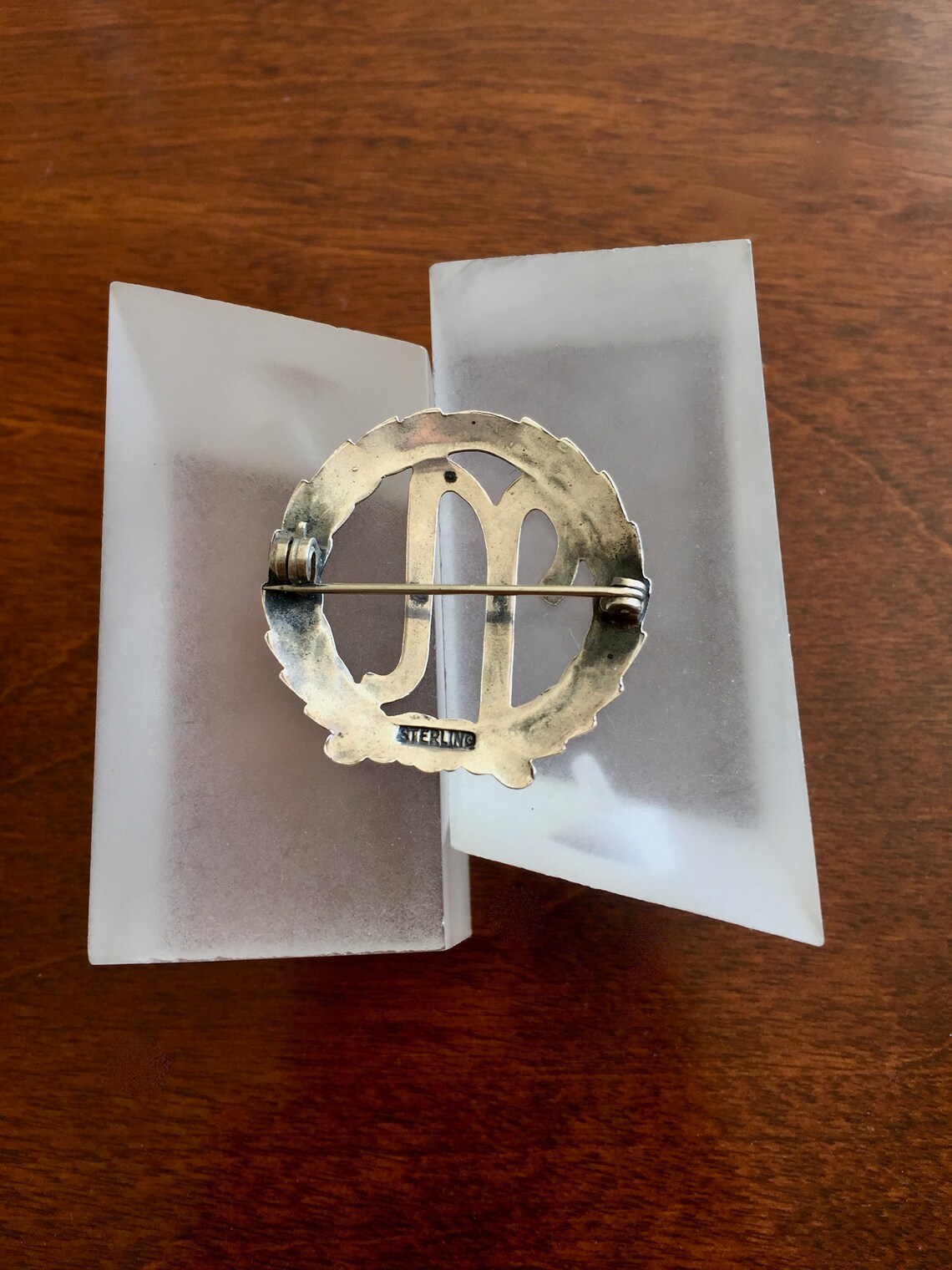 Vintage Monogram Initial N Pin/sterling Silver Initial N Pin/sterling ...