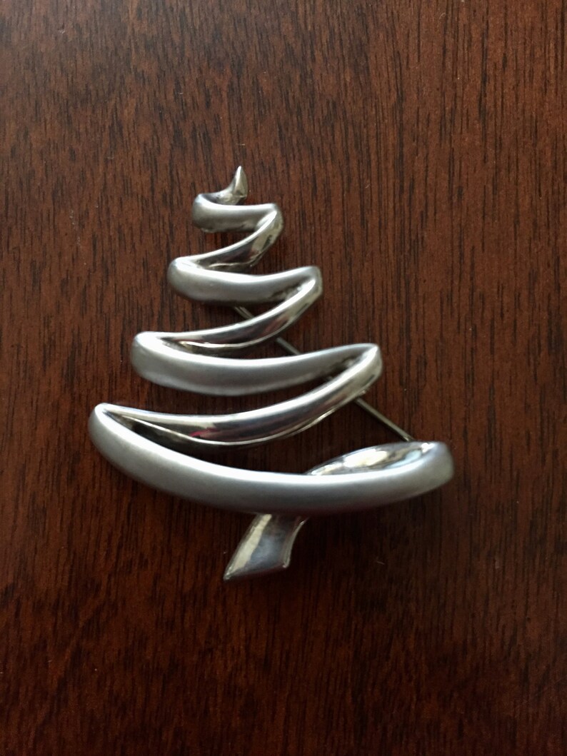 BA BALLOU Sterling Silver Christmas Tree Pin/sterling Silver - Etsy
