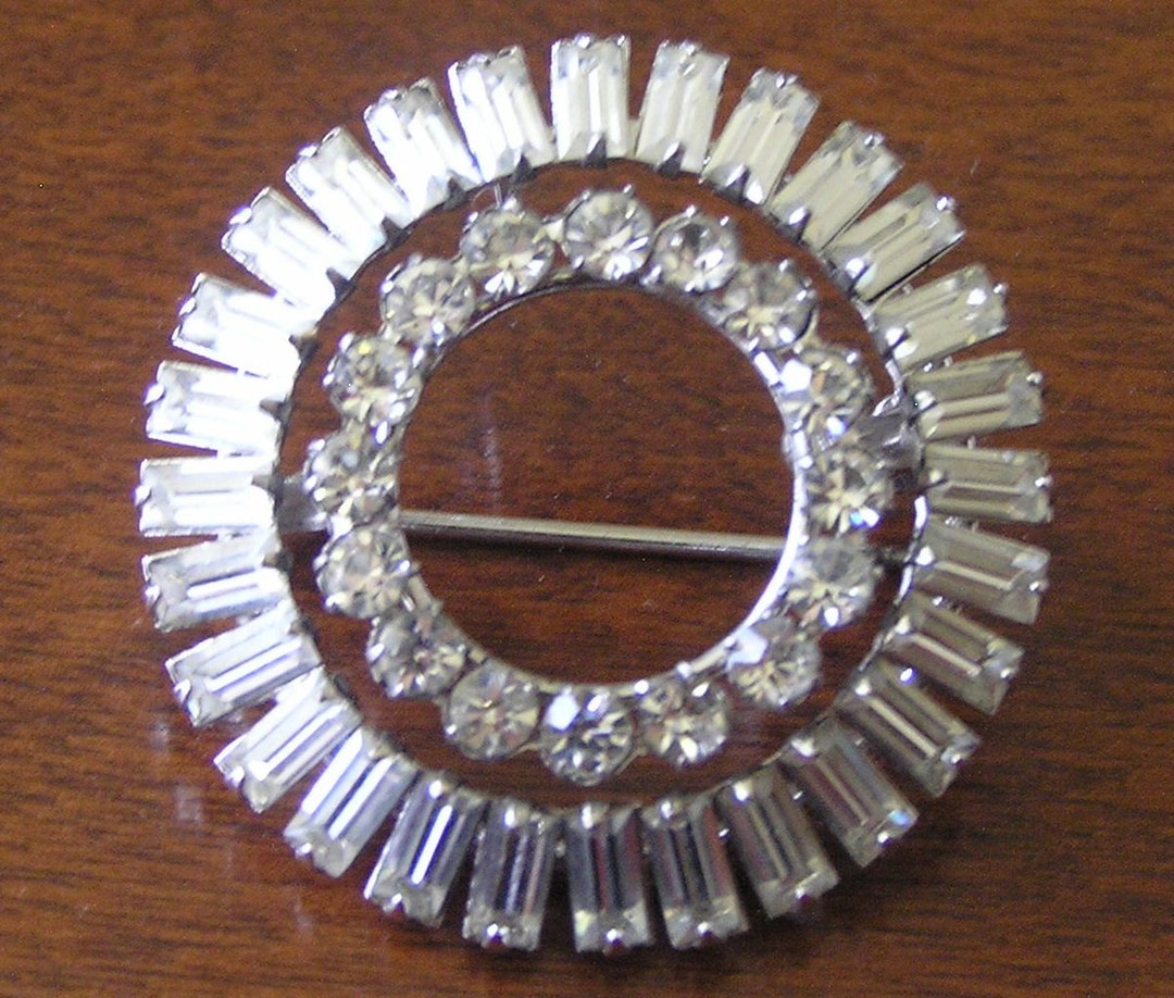 Carl Art Pin,carl Art Sterling Rhinestone Pendant,carl Art Rhinestone ...