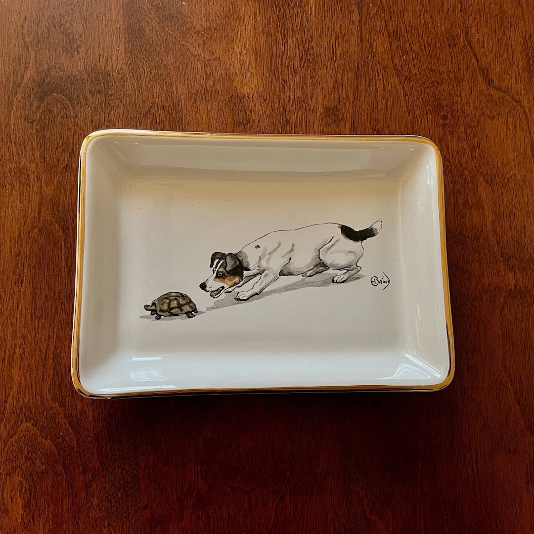 Delano Studios, Delano Studios Jack Russell Tray, Vintage Jack Russell ...