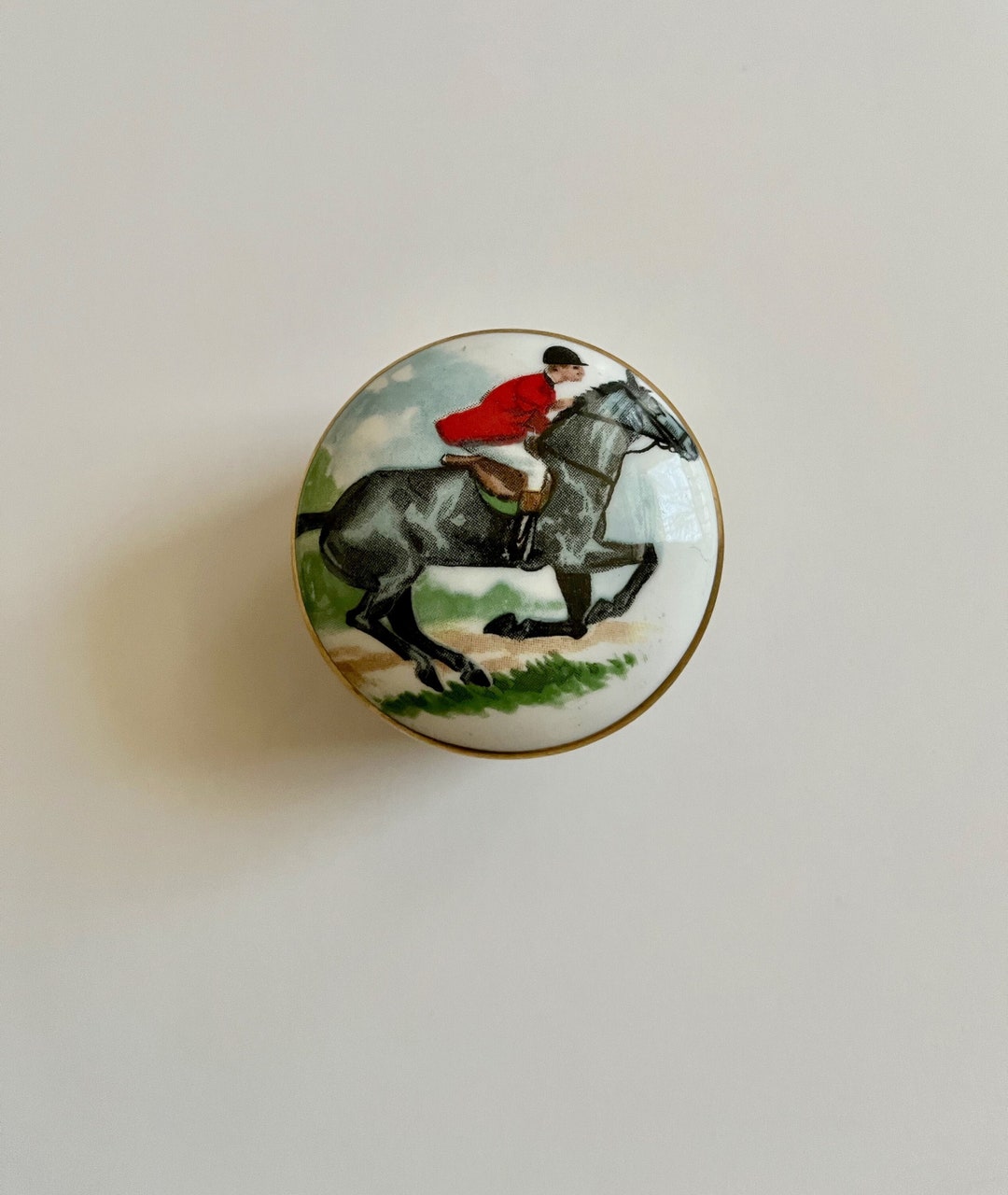 Hunt Scene Trinket Box/hunting Scene Lidded Trinket Box/the Hunt/crown ...