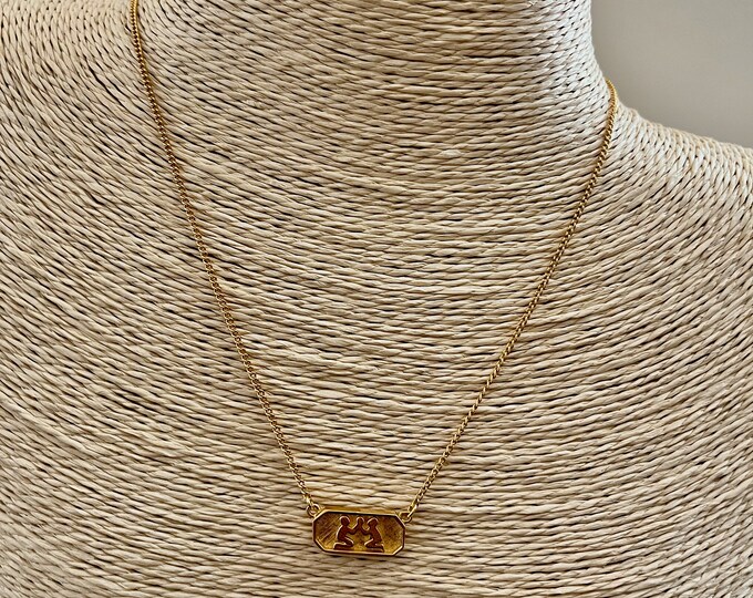 Vintage Crown Trifari Gemini Horoscope Dainty Pendant Necklace/crown ...