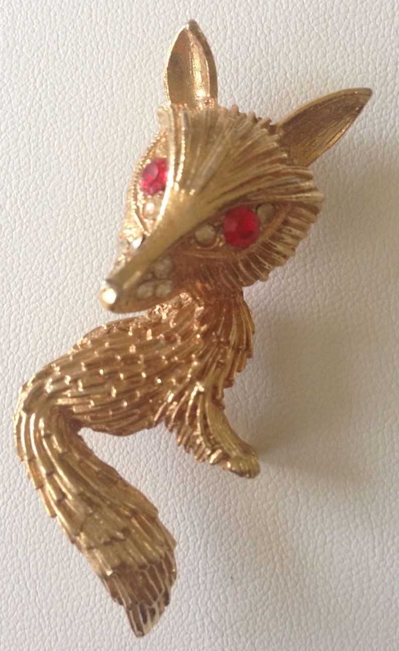 Fox Pin Vintage MINT Coro Fox Pin Coro Fox Pin Brooch | Etsy