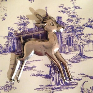 Vintage CORO Sterling Silver Deer Pin, Sterling Silver Deer Pin, Silver ...