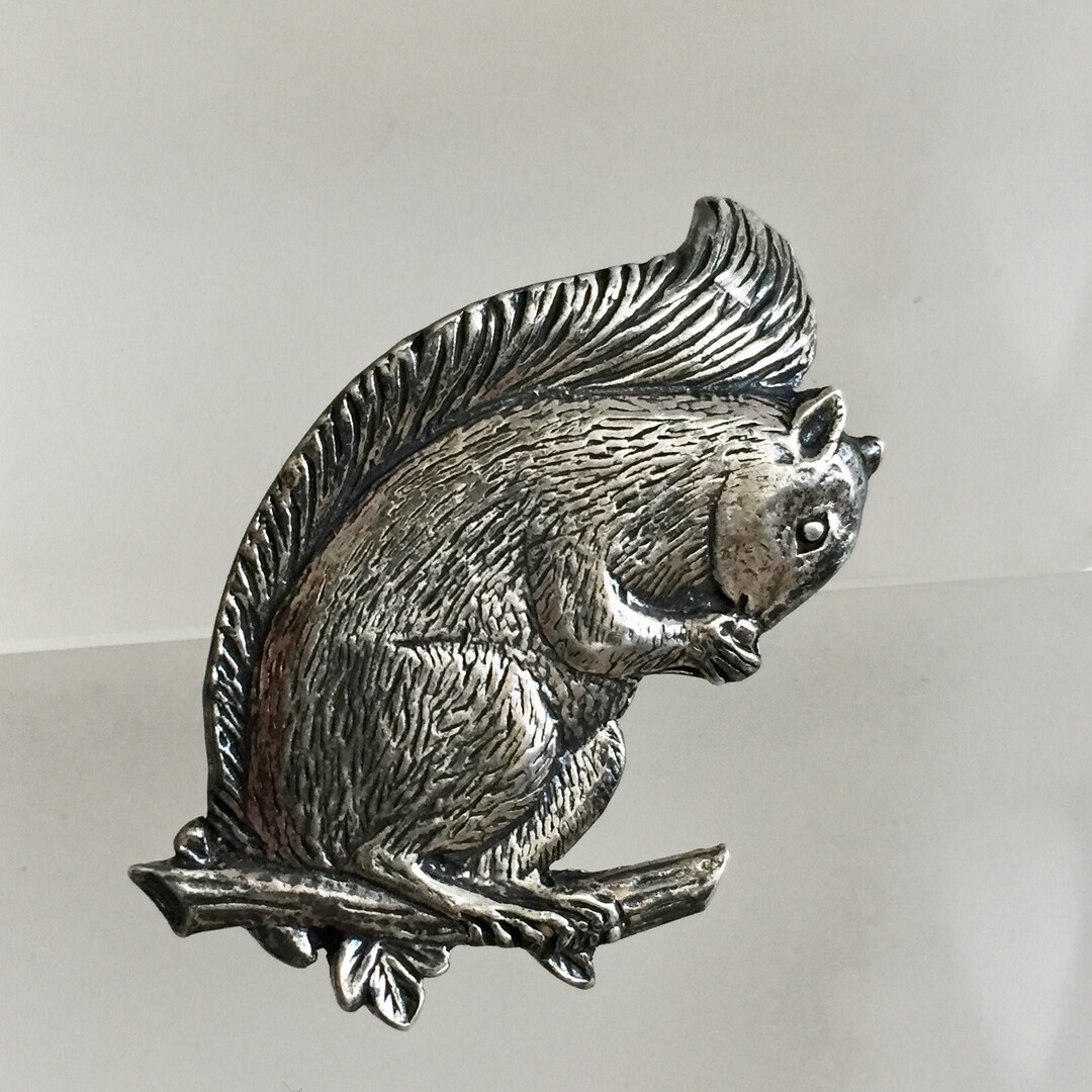 Vintage Sterling Silver Squirrel Pin/sterling Silver Squirrel Pin ...
