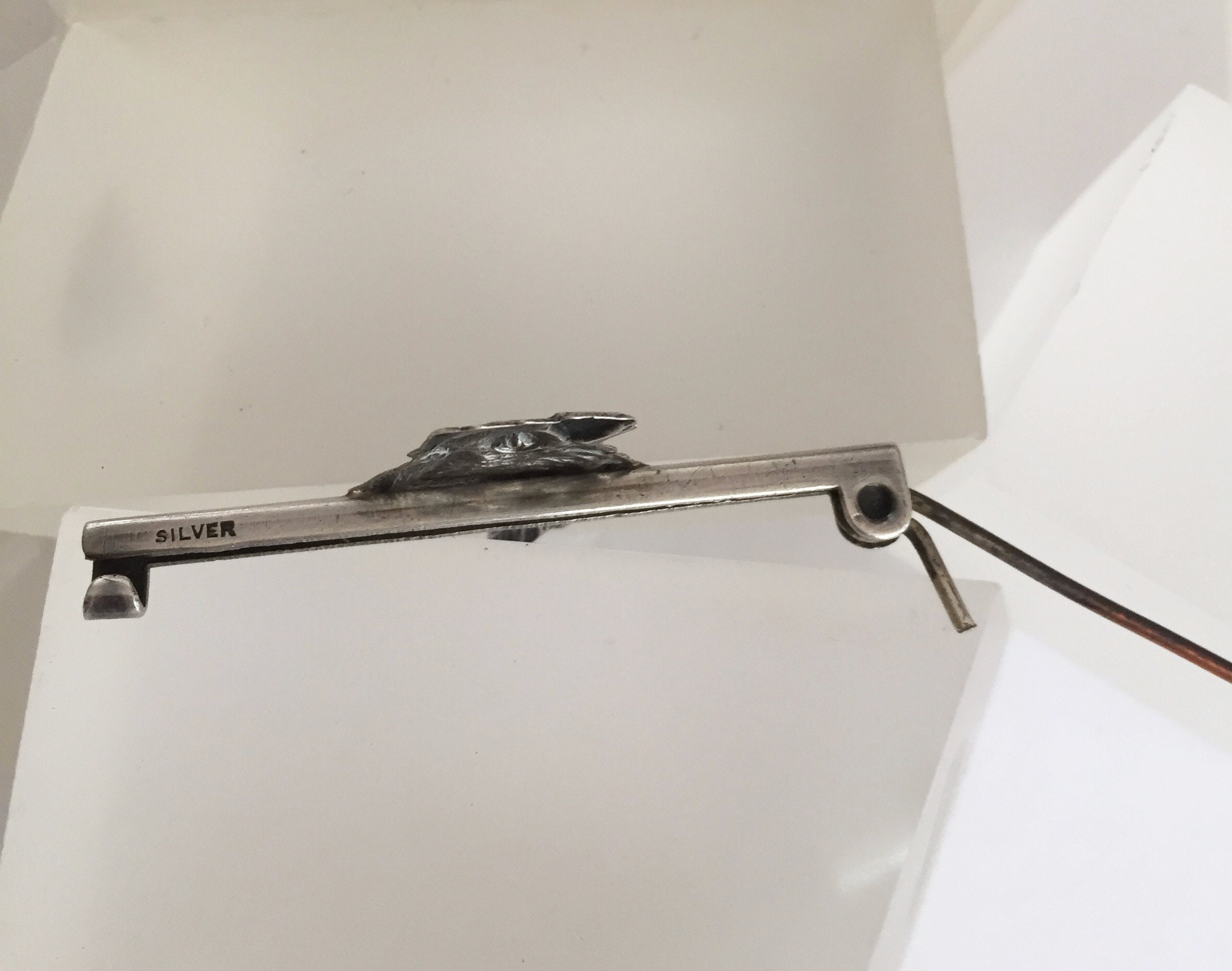 Sterling Silver Scottie Dog Pin/scottie Dog Bar Pin/scottie Scotty Dog ...