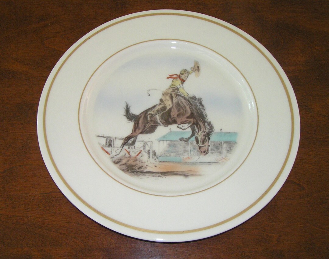 Sam Savitt Rodeo Plate, Collectible Sam Savitt Horse Plate, Delano ...
