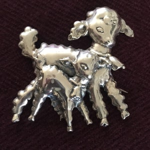 Vintage Sterling Lamb Pin/vintage Mary Had A Little Lamb Pin/sterling ...