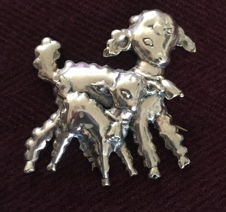 Vintage Sterling Lamb Pin/vintage Mary Had A Little Lamb Pin/sterling ...